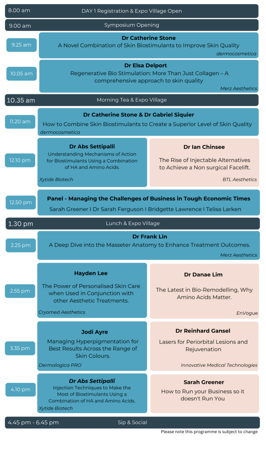 Programme - Clinical Aesthetics Symposium