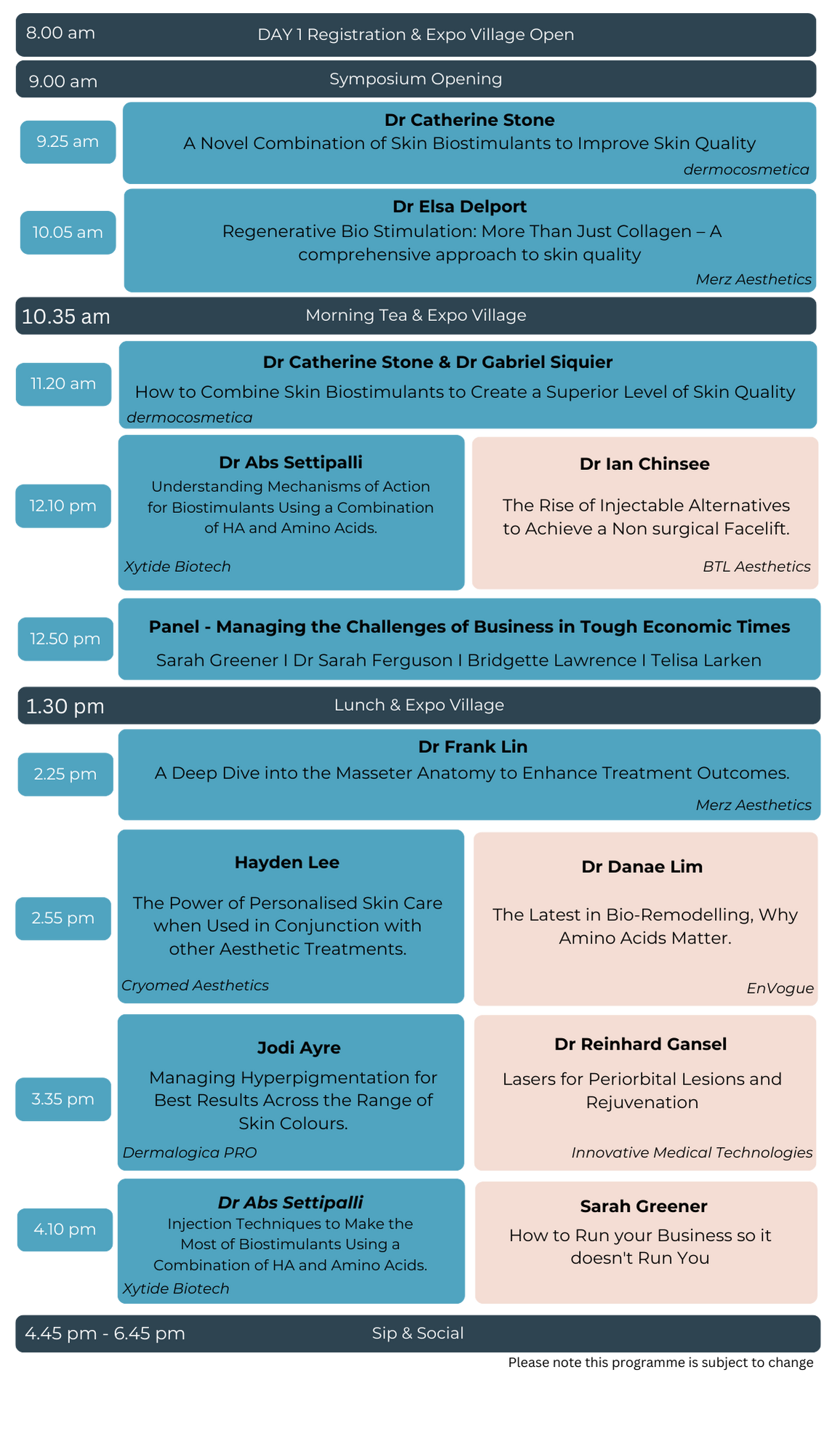 Programme - Clinical Aesthetics Symposium